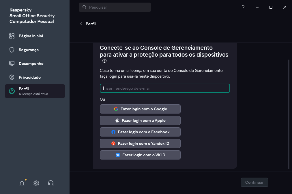 Conectar o computador ao Console de Gerenciamento do Kaspersky Small ...