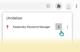 Gjør Google Chrome og chromium-baserte nettlesere klare for Kaspersky Password Manager