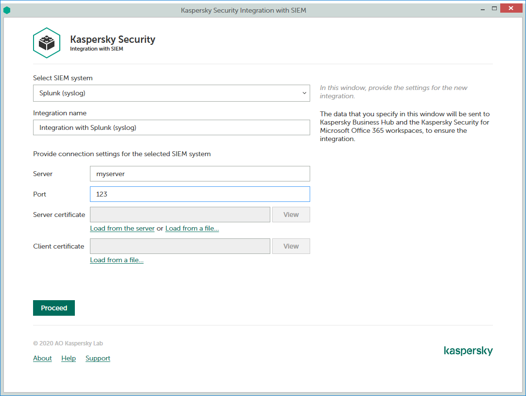 Creating a Kaspersky Business Hub integration with Splunk Enterprise