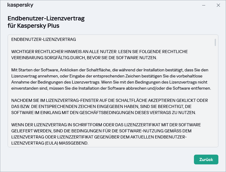 Installation des Programms